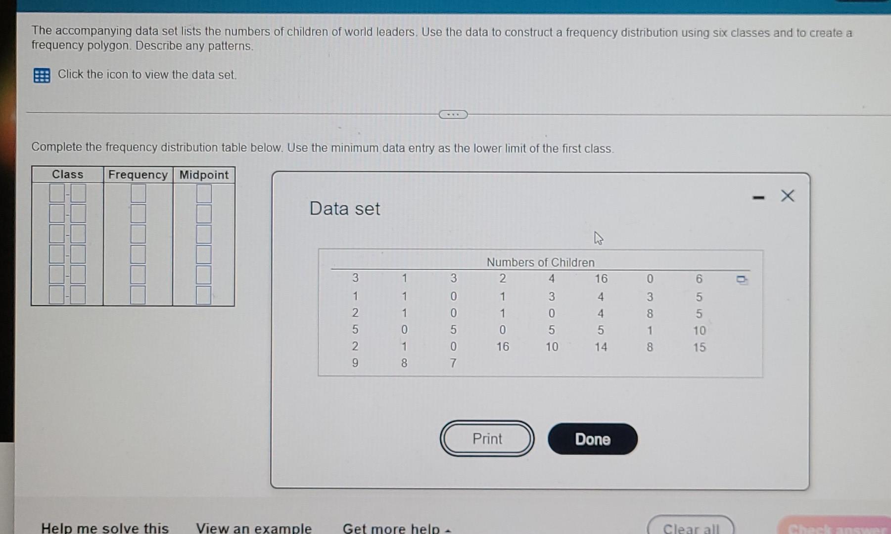 Solved The accompanying data set lists the numbers of | Chegg.com