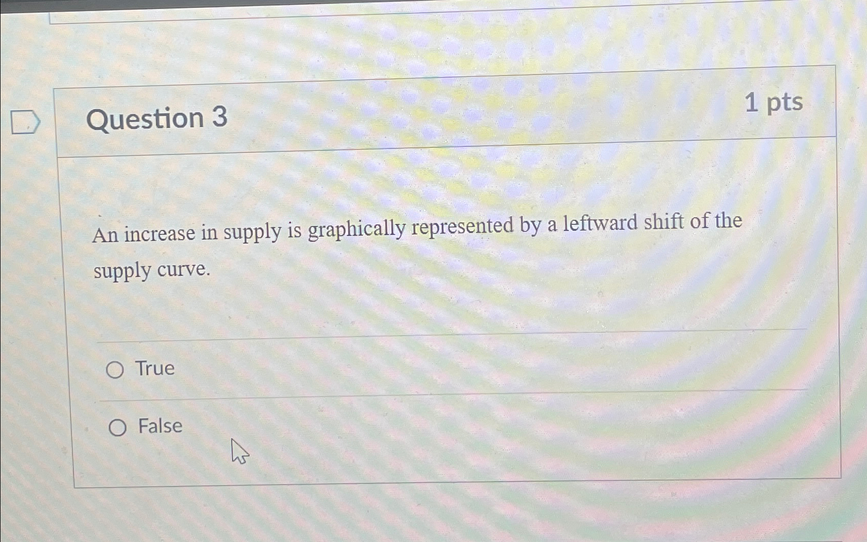 Solved Question 31ptsAn increase in supply is graphically | Chegg.com