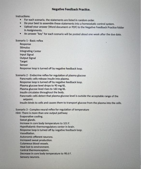 Solved Instructions: - For each scenario, the statements are | Chegg.com