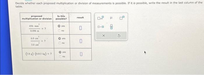 Solved Decide whether each proposed multiplication or | Chegg.com