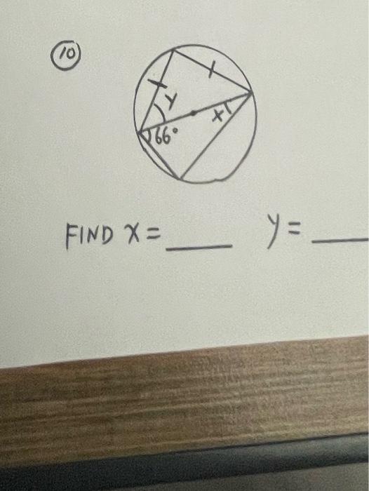 Solved (10) FIND X= y= | Chegg.com
