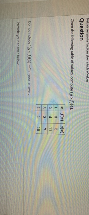Solved Combine Functions Using Algebraic Operations Question