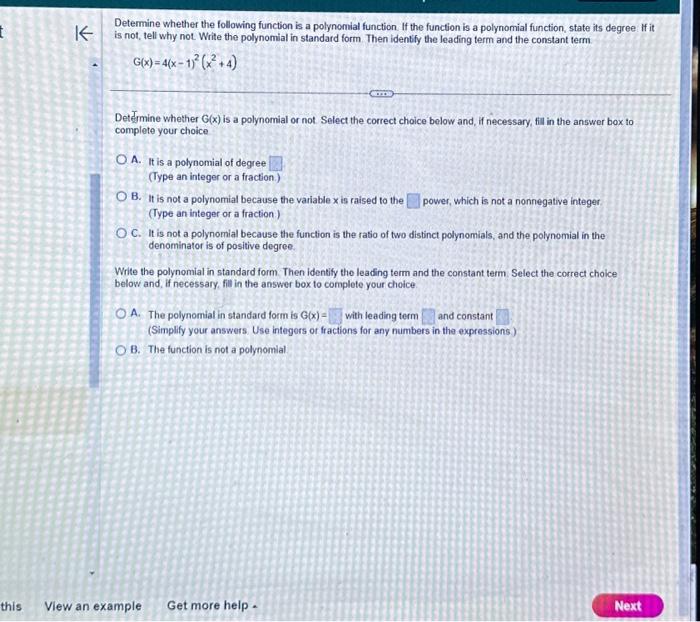 Solved Determine whether the following function is a | Chegg.com