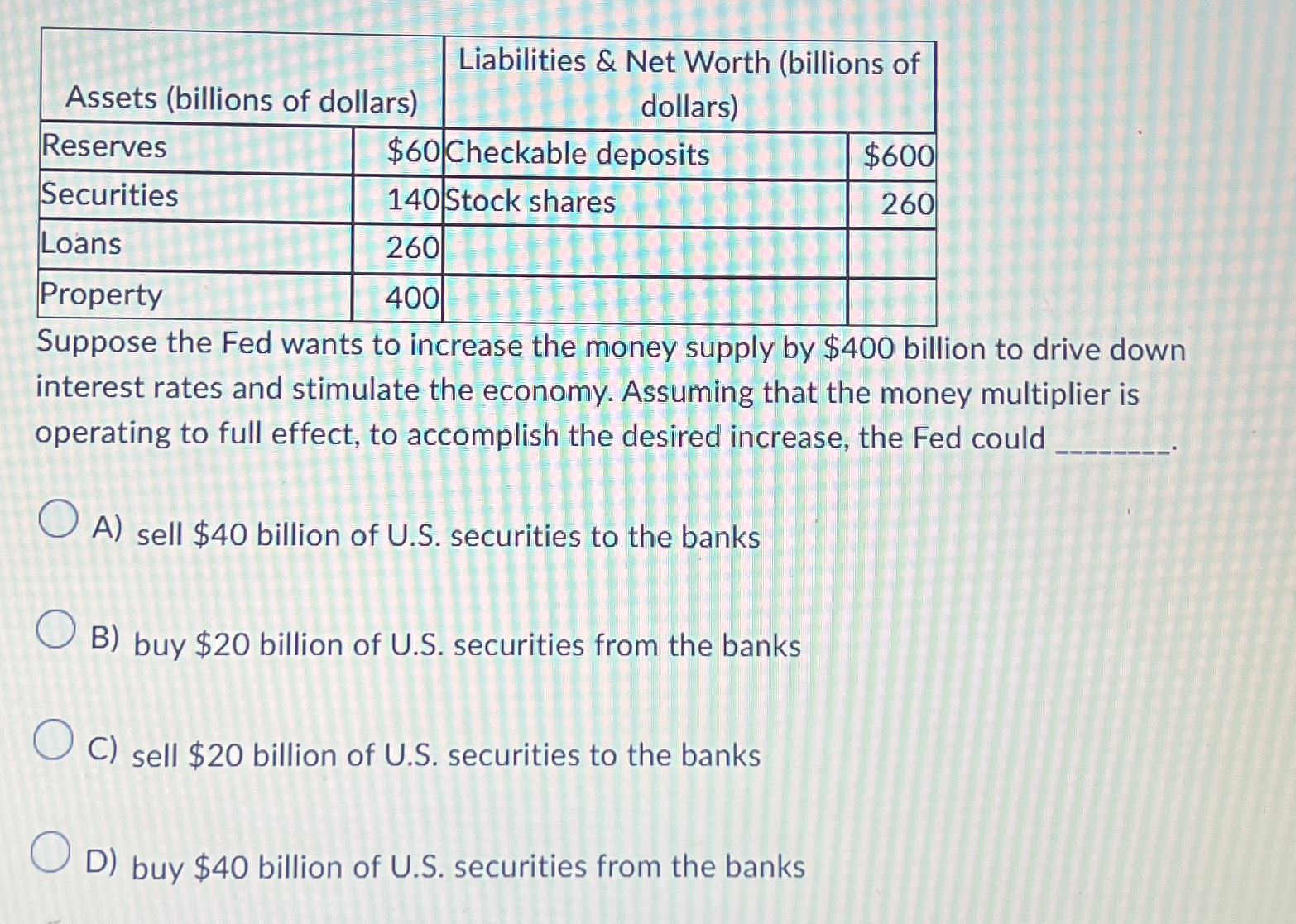 Solved \table[[Assets (billions of | Chegg.com