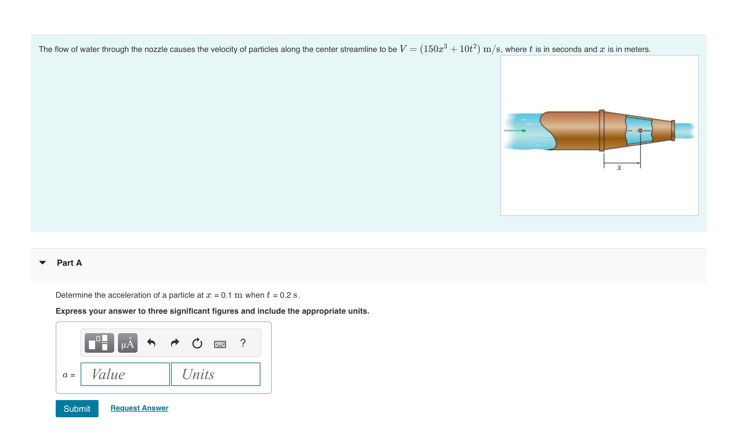 Solved Part Adetermine The Acceleration Of A Particle At