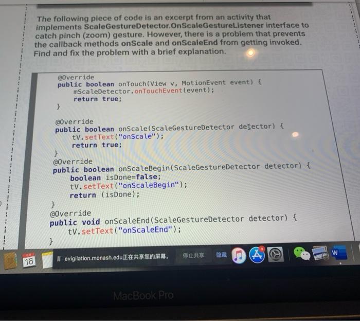 Solved The following piece of code is an excerpt from an | Chegg.com