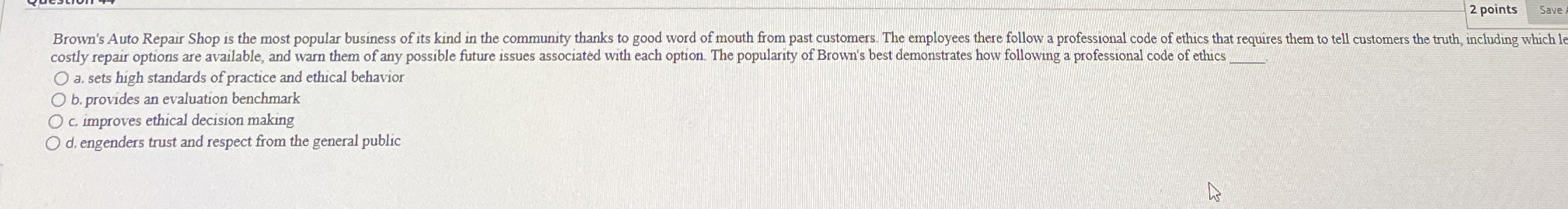 Solved 2 ﻿pointsSave!costly repair options are available, | Chegg.com