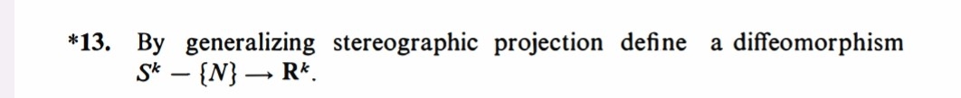*13. ﻿By generalizing stereographic projection define | Chegg.com