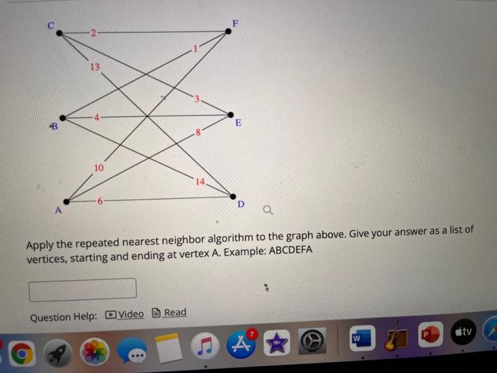 Solved F 2 13 АВ E 10 D А Q Apply the repeated nearest | Chegg.com