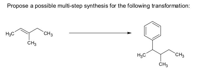 Solved Propose a possible multi-step synthesis for the | Chegg.com