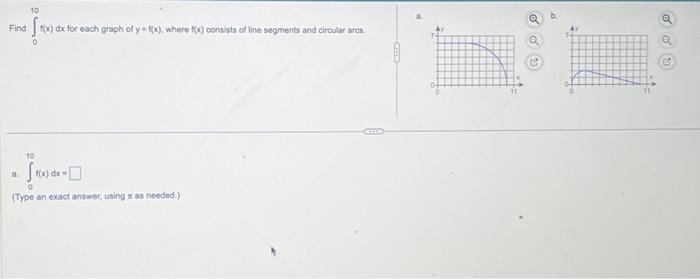 Solved Find ∫010f(x)dx for each graph of y=f(x), where f(x) | Chegg.com
