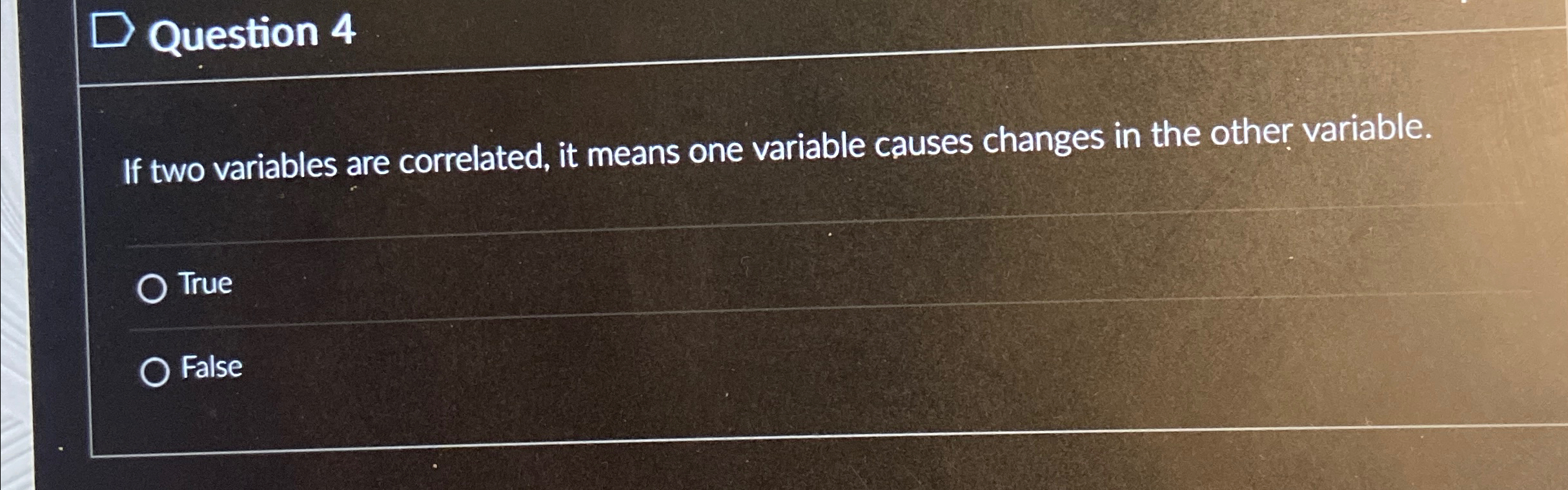 Solved Question 4If two variables are correlated, it means | Chegg.com