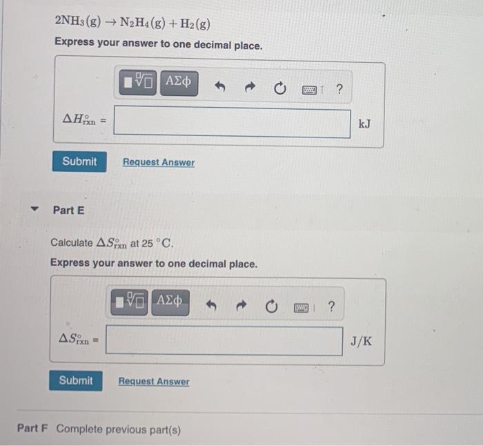 Solved For each of the following reactions, calculate AHA, A | Chegg.com