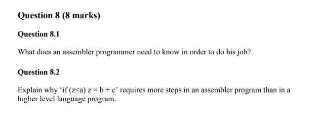 Solved Question 8 (8 marks) Question 8.1 What does an | Chegg.com Solved Question 8 (8 marks) Question 8.1 What does an | Chegg.com