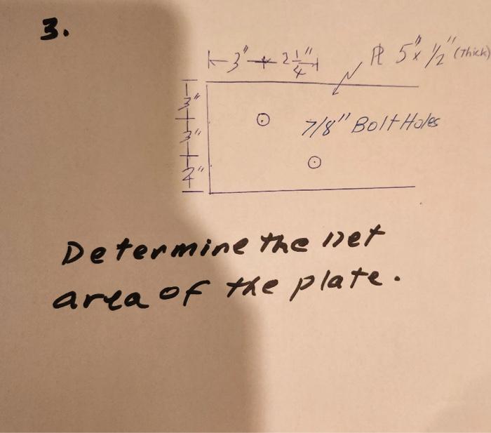 Solved Determine the met area of the plate. | Chegg.com