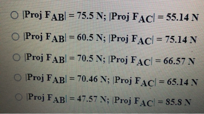 Solved Determine The Magnitudes Of The Projected Components