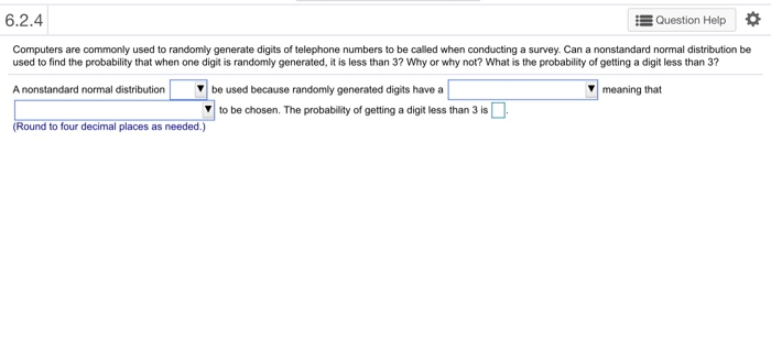 Solved Computers Are Commonly Used To Randomly Generate 1674