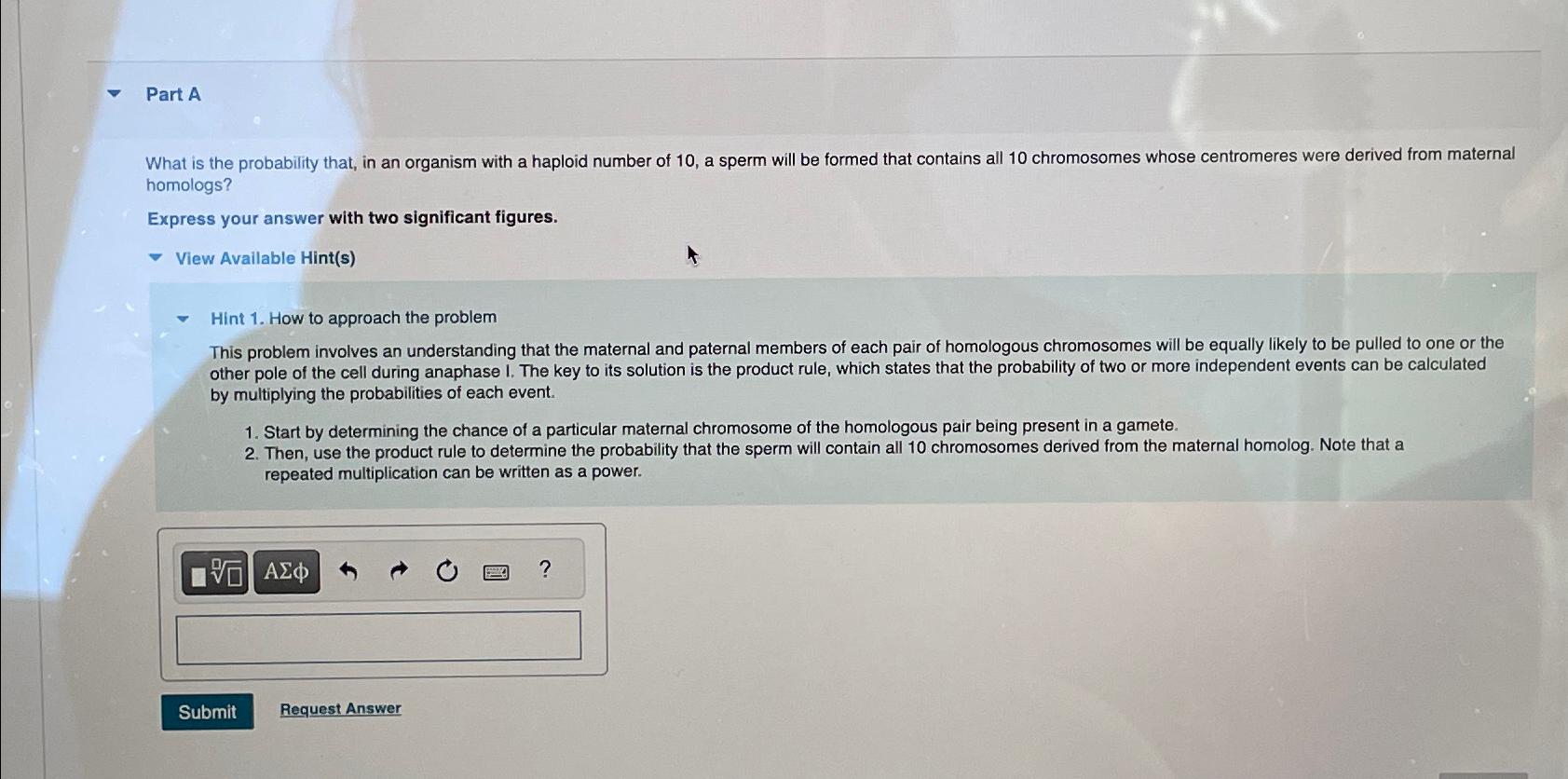 Solved Part A homologs?Express your answer with two | Chegg.com