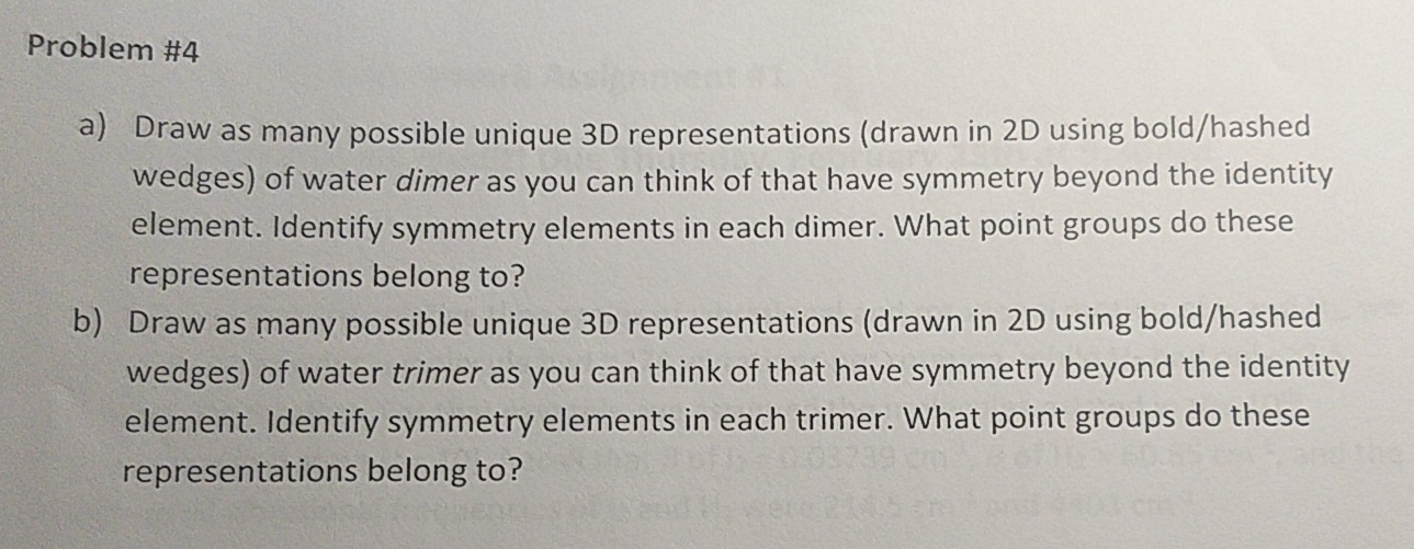 Solved Problem #4a) ﻿Draw as many possible unique 3D | Chegg.com