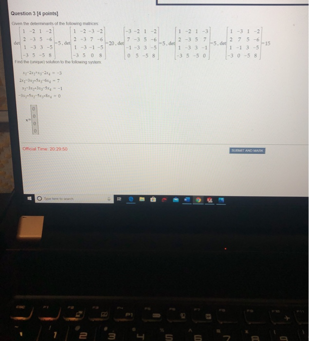 Solved Question 3 [4 points] Given the determinants of the | Chegg.com