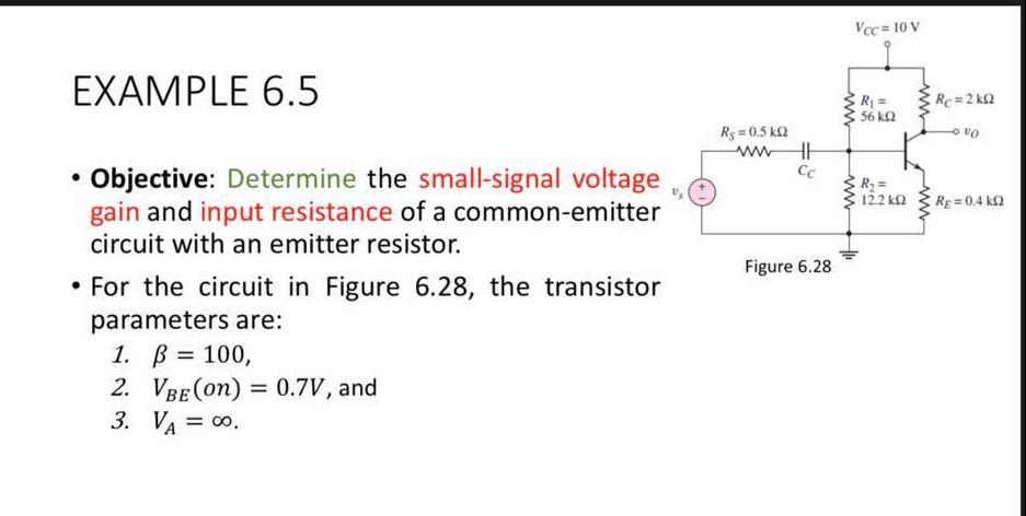Solved - Objective: Determine the small-signal voltage gain | Chegg.com