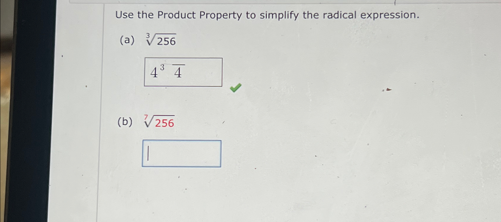 Use the Product Property to simplify the radical | Chegg.com