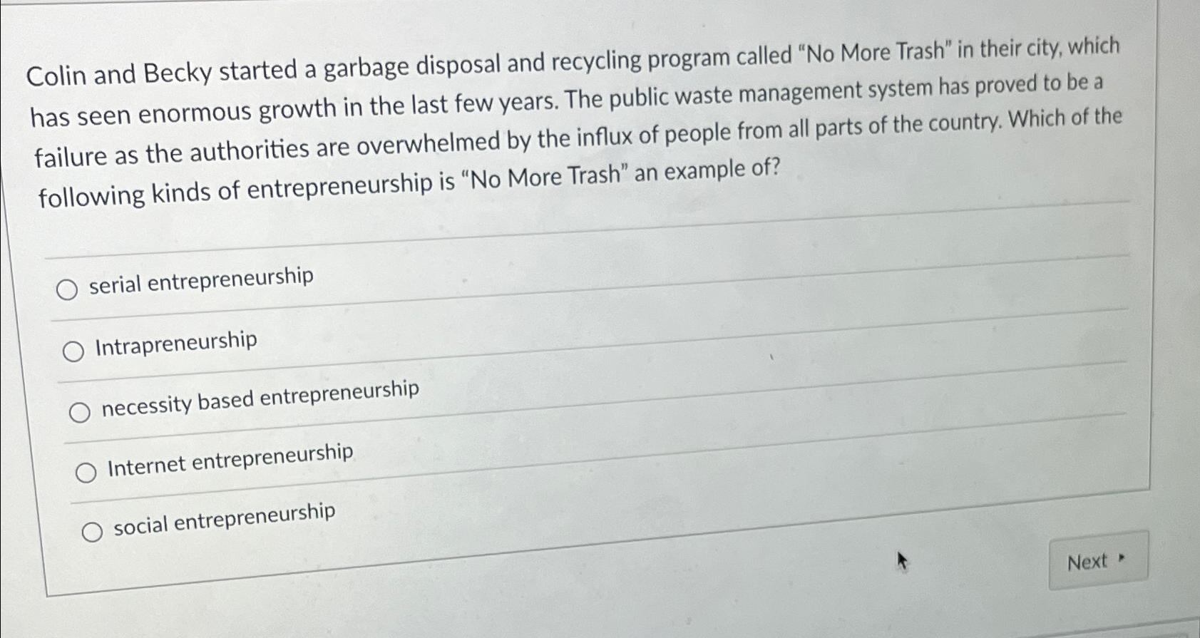 Solved Colin and Becky started a garbage disposal and | Chegg.com