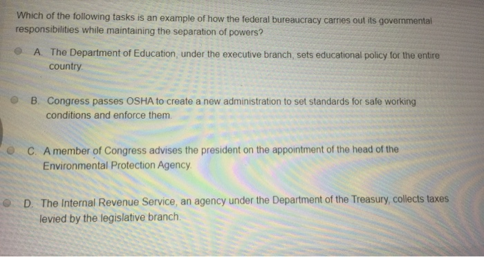 Solved Which of the following tasks is an example of how the | Chegg.com