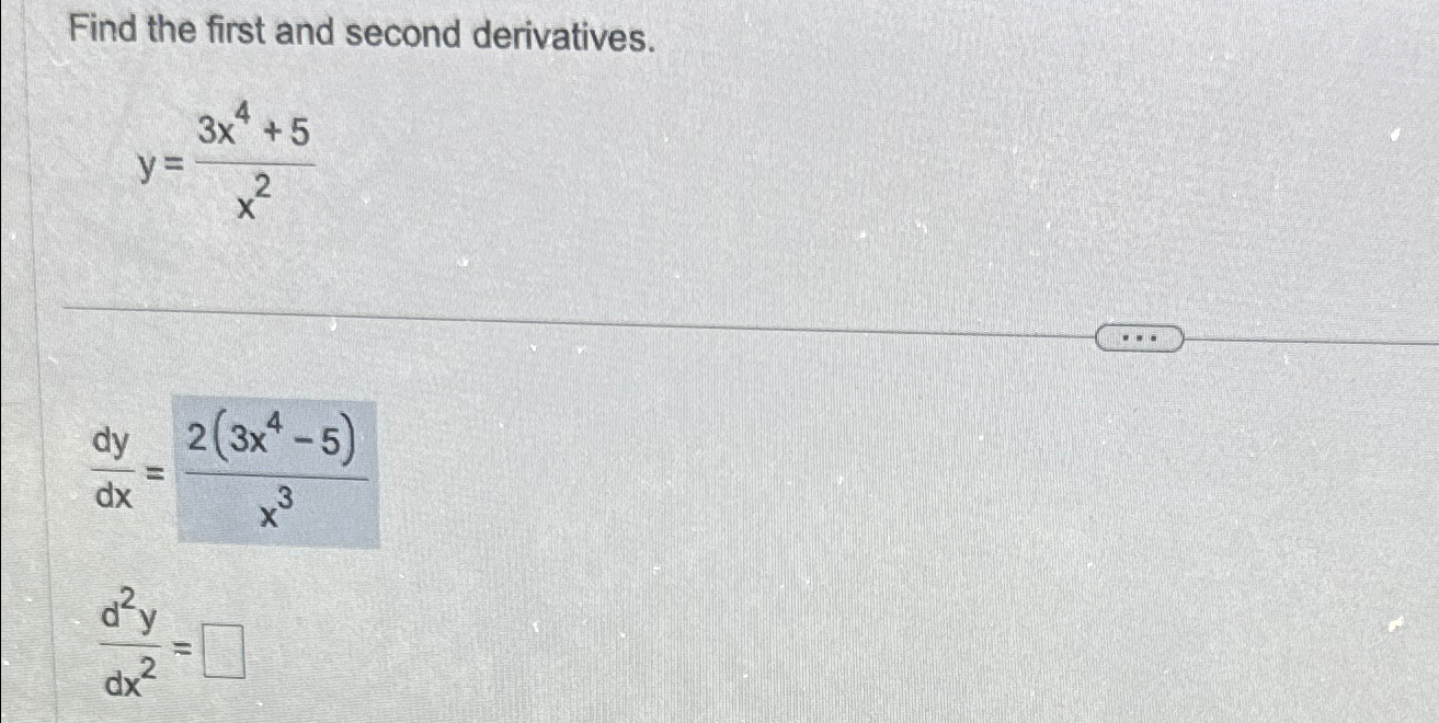 Solved Find The First And Second