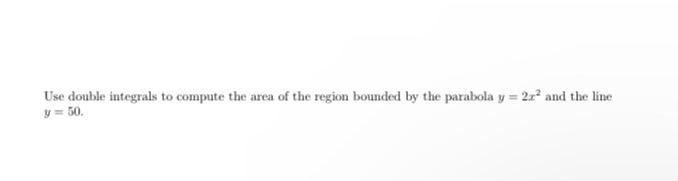 Solved Use double integrals to compute the area of the | Chegg.com