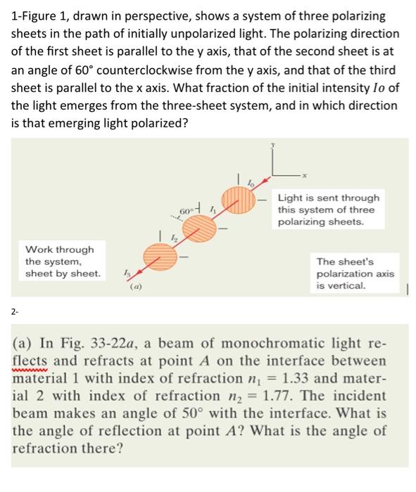 1-Figure 1, drawn in perspective, shows a system of | Chegg.com