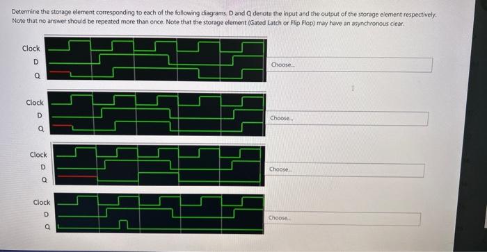 Solved Determine the storage element corresponding to each | Chegg.com