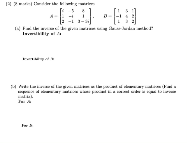 Solved (2) (8 ﻿marks) ﻿Consider the following | Chegg.com
