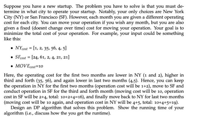 Solved Suppose you have a new startup. The problem you have | Chegg.com