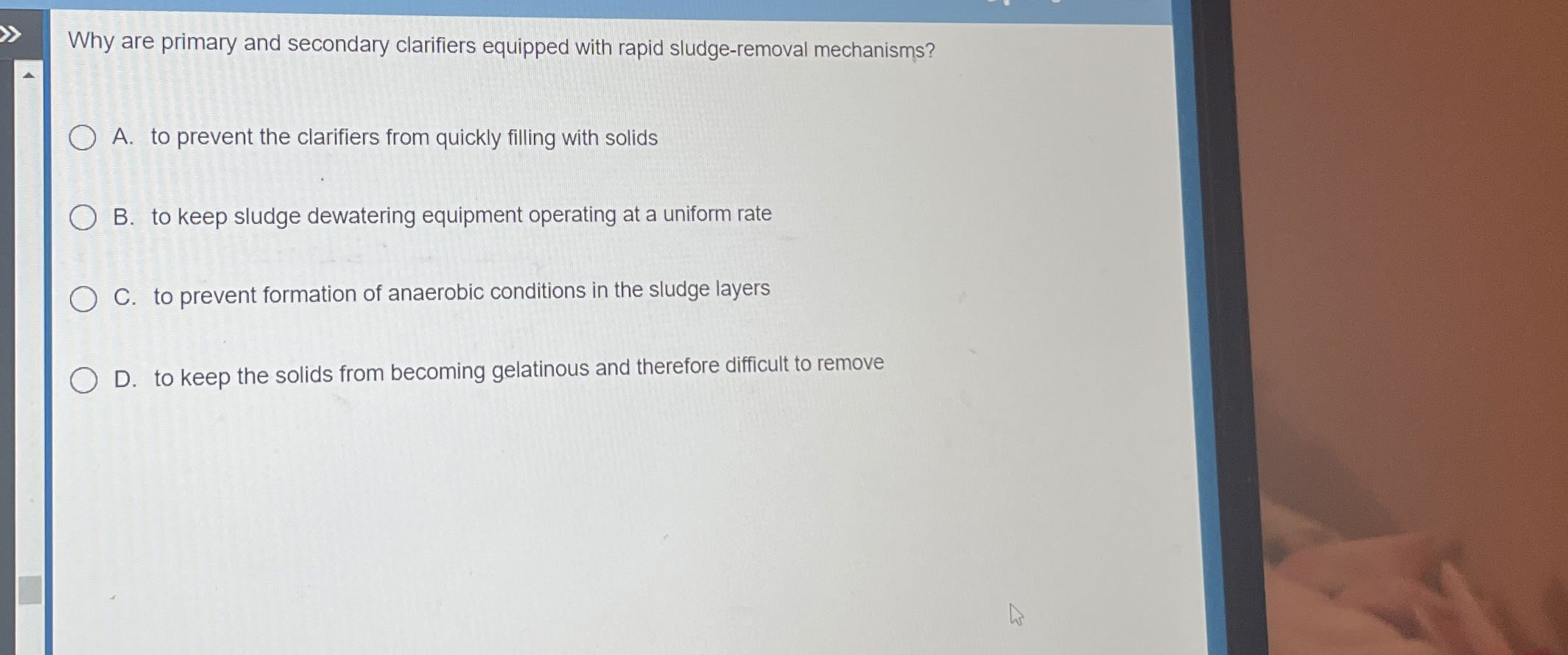 Solved Why are primary and secondary clarifiers equipped | Chegg.com
