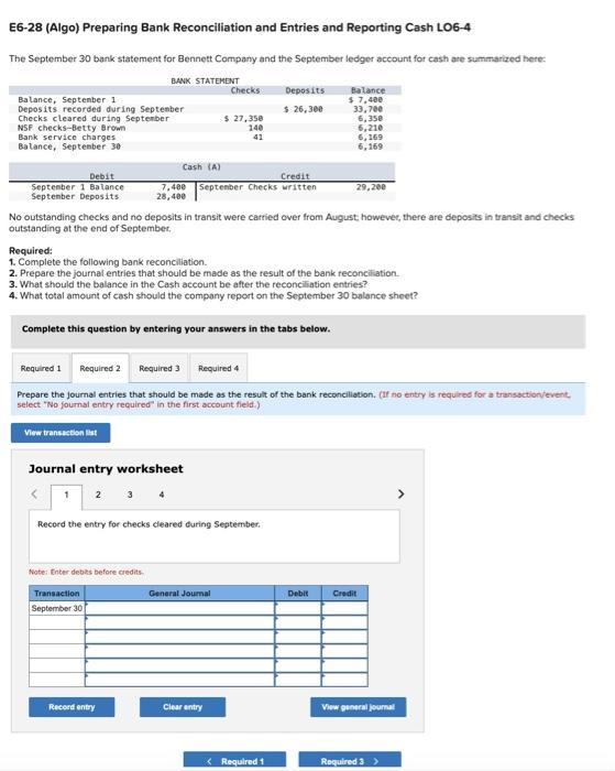 Solved E6-23 (Algo) Recording, Reporting, and Evaluating a | Chegg.com