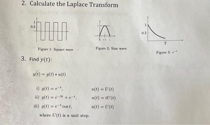 Solved 2. Calculate the Laplace Transform Figure 1: Square | Chegg.com