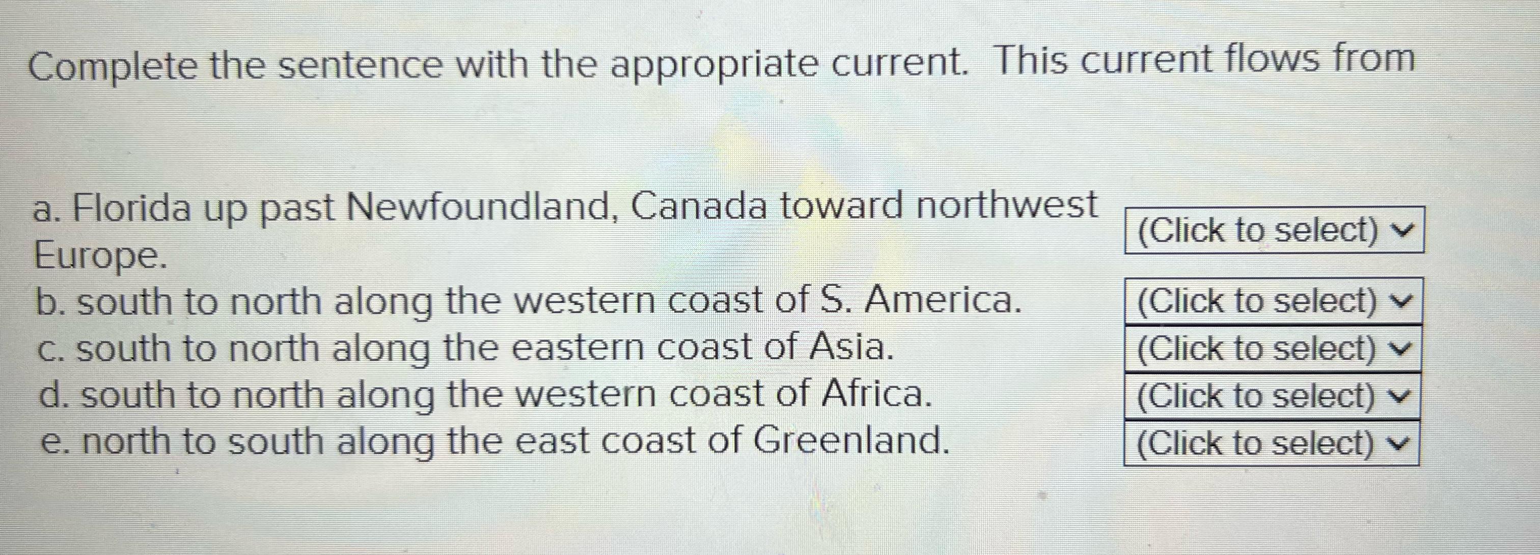 Solved Complete the sentence with the appropriate current. | Chegg.com