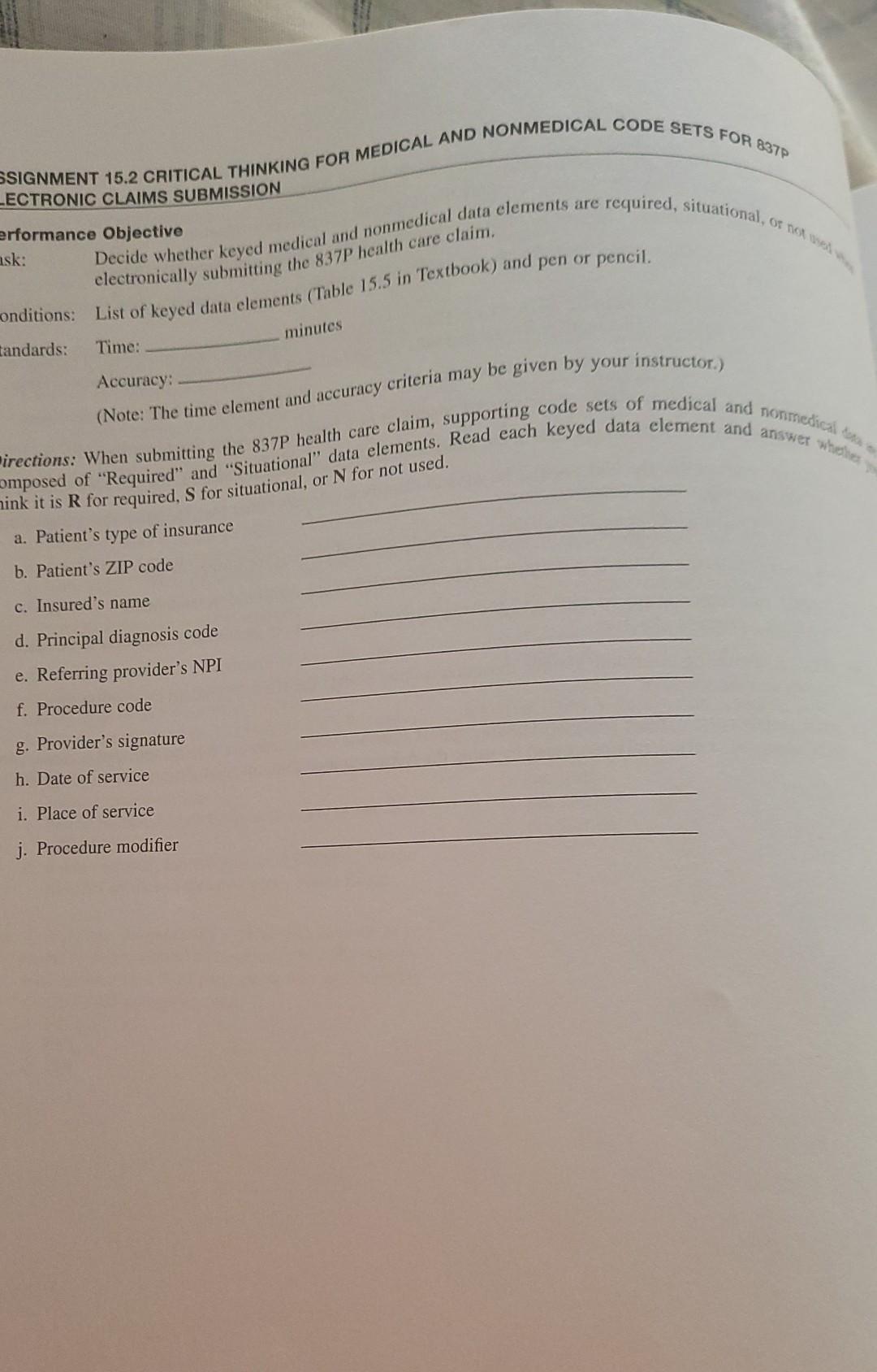 Solved SSIGNMENT 15.2 CRITICAL THINKING FOR MEDICAL AND | Chegg.com