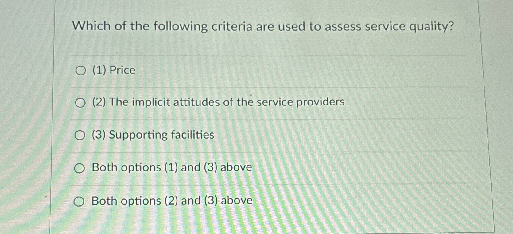 Solved Which of the following criteria are used to assess | Chegg.com