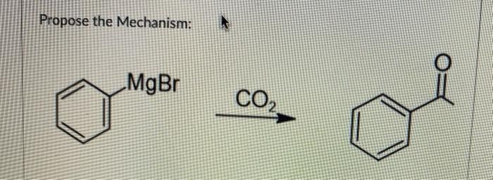 Solved Propose the Mechanism: MgBr CO, e the Mechanism: | Chegg.com