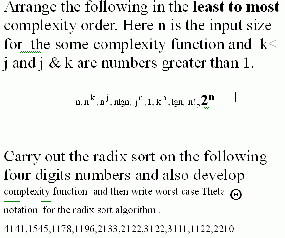 Solved Arrange the following in the least to most complexity | Chegg.com
