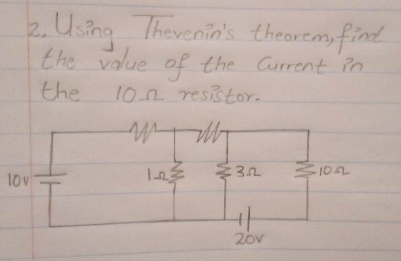 Solved Using Thevenin's theorem, find the value of the | Chegg.com