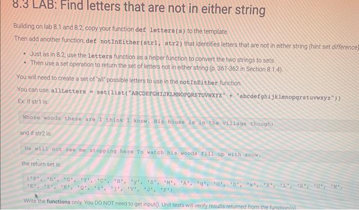 Solved Building on lab 8.1 and 8.2 , copy your function def | Chegg.com