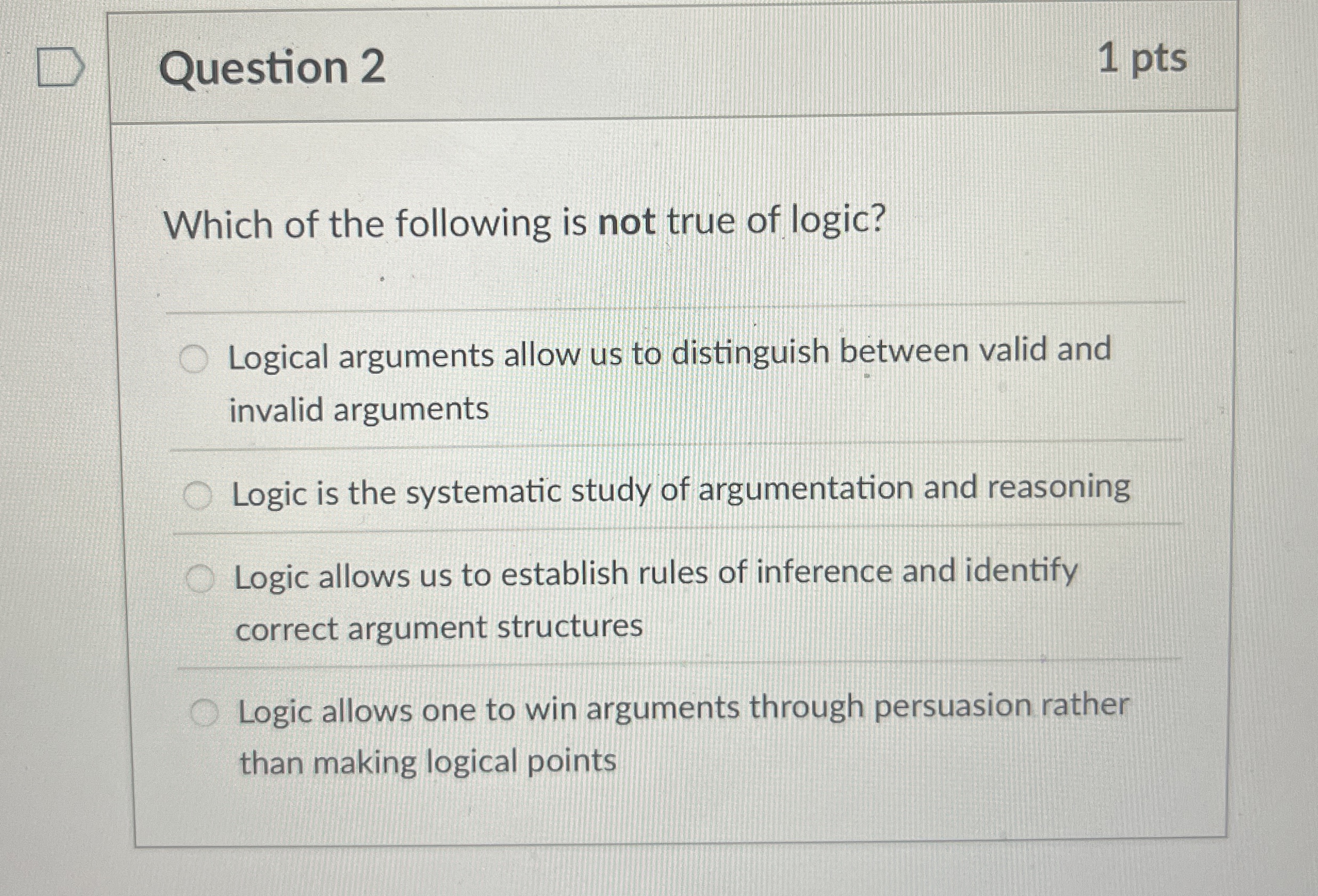 Solved Question 2Which of the following is not true of | Chegg.com