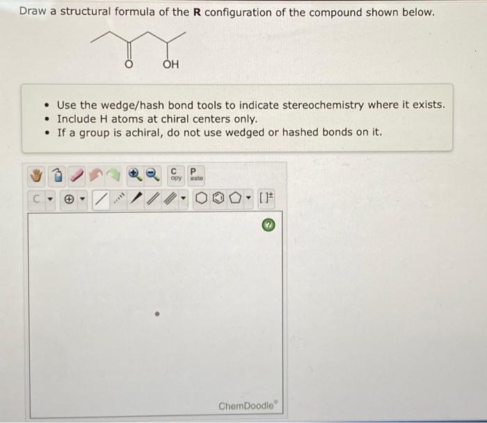 Solved Draw a structural formula of the R configuration of | Chegg.com