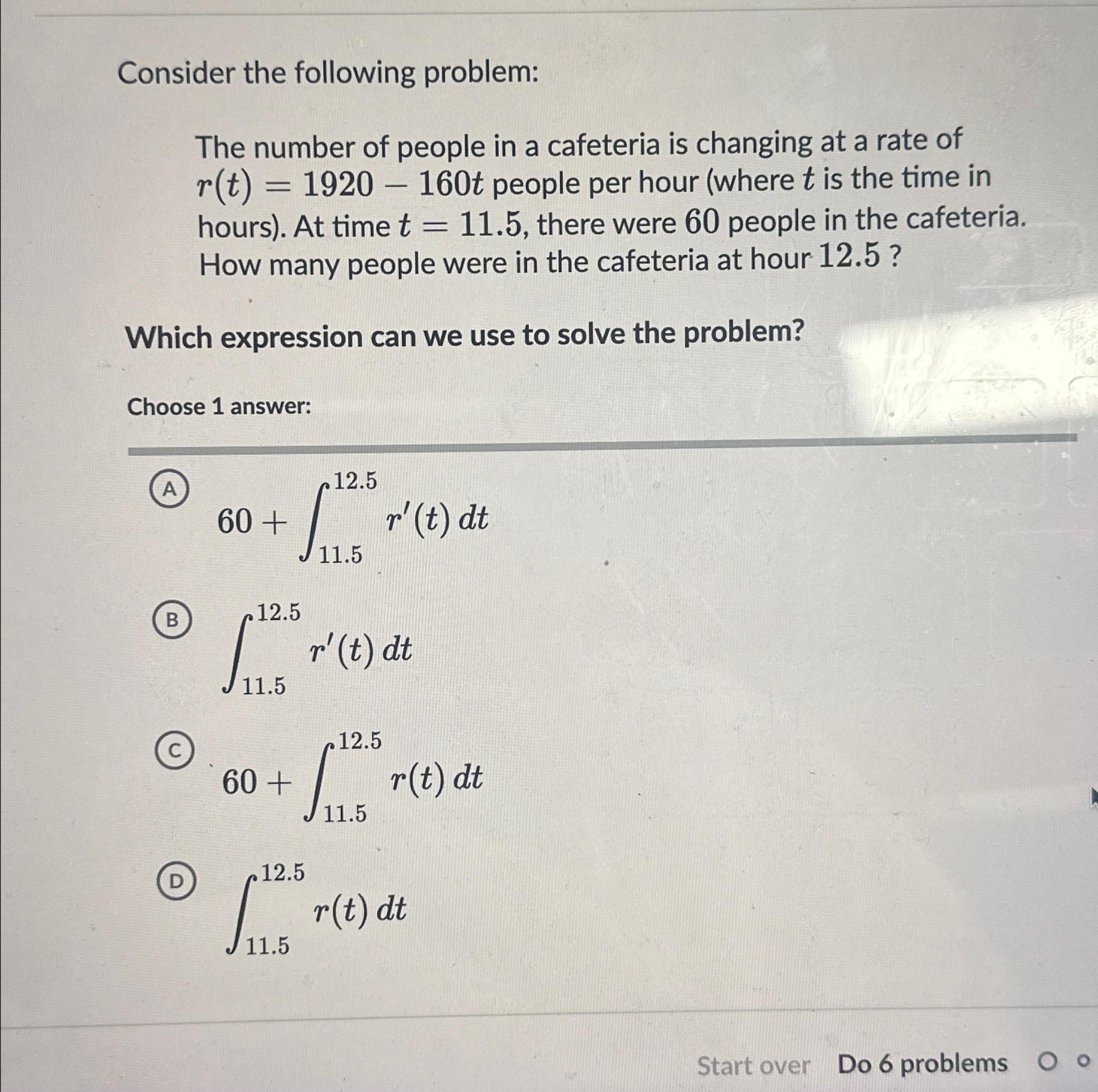 Solved Consider the following problem:The number of people | Chegg.com
