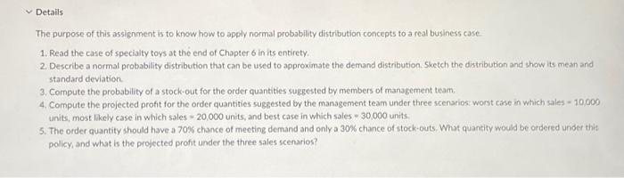 Solved S Unit 4 As Chapter 6 Case Problem Specialty Toys