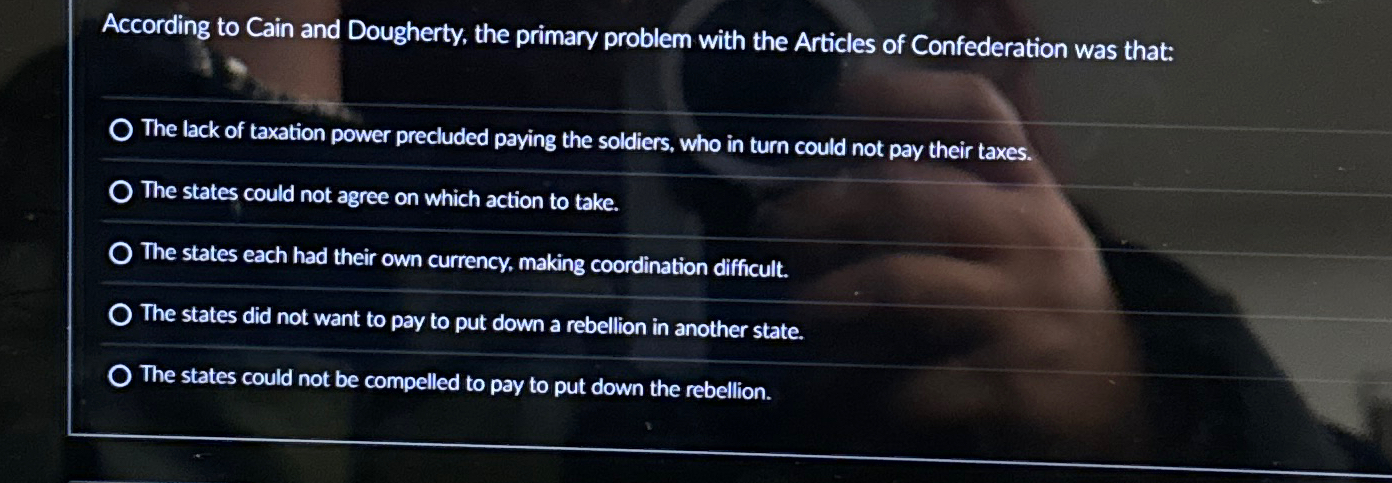 Solved According to Cain and Dougherty, the primary problem | Chegg.com