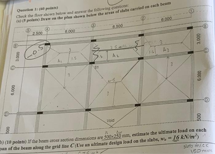 Solved Question 1: (60 points) Check the floor shown below | Chegg.com Solved Question 1: (60 points) Check the floor shown below | Chegg.com